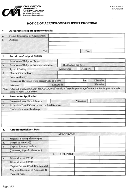 AC157-1 - Notice of intention to construct, alter, activate or ...