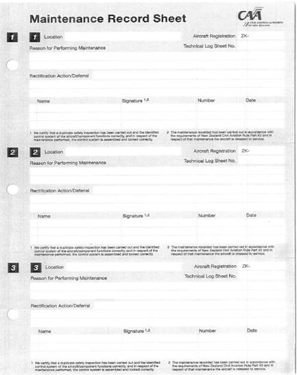 AC91-6 - Aircraft technical log | aviation.govt.nz